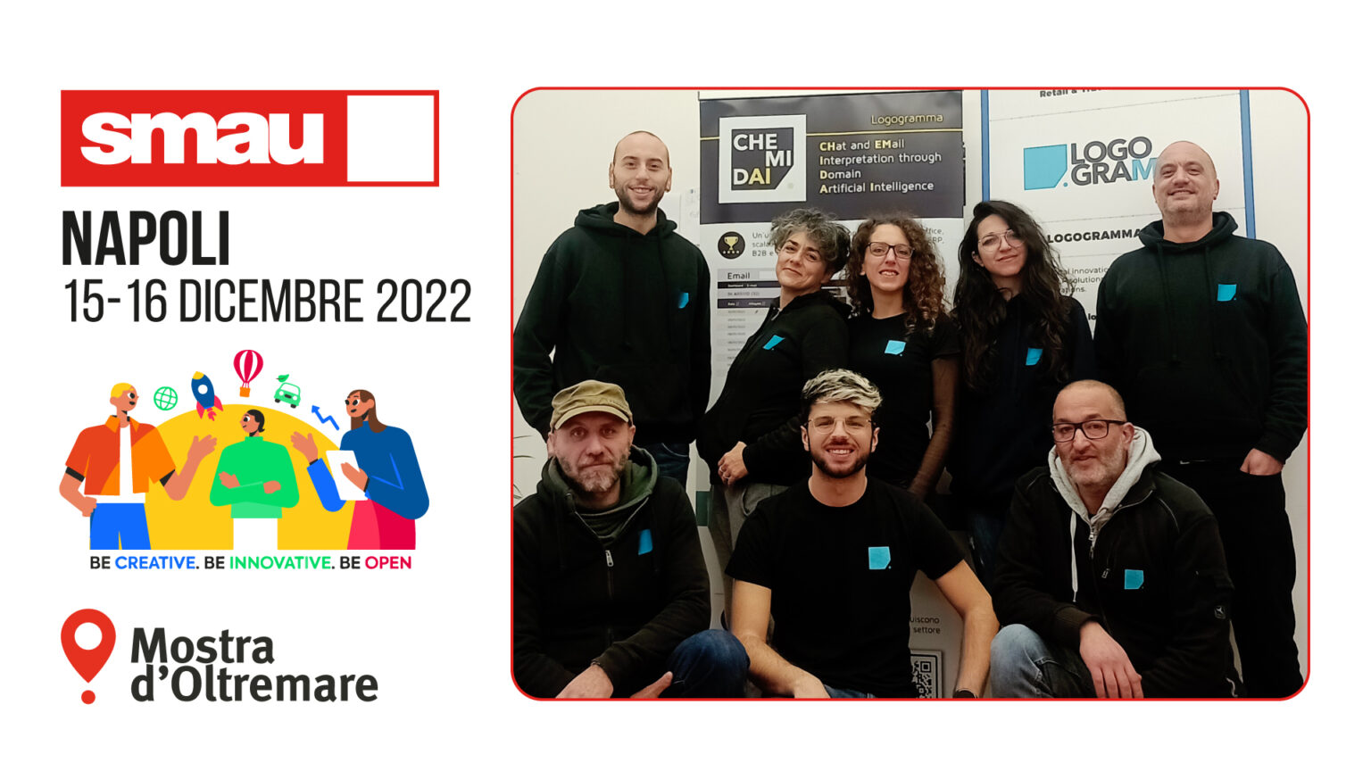 Logogramma: SMAU Napoli 15 e 16 dicembre 2022 Logogramma