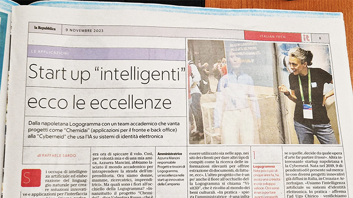 Logogramma è su Italian Tech di Repubblica - Logogramma